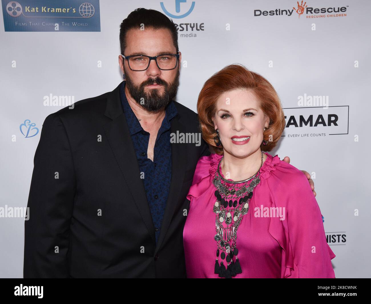 October 21, 2022, Santa Monica, California, USA: Jason Page and Kat ...