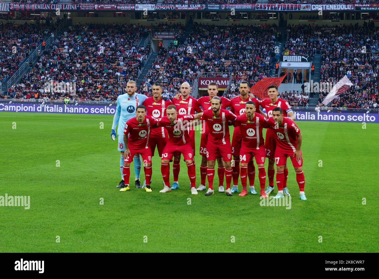 Team of AC Monza during the Italian championship Serie A football match ...