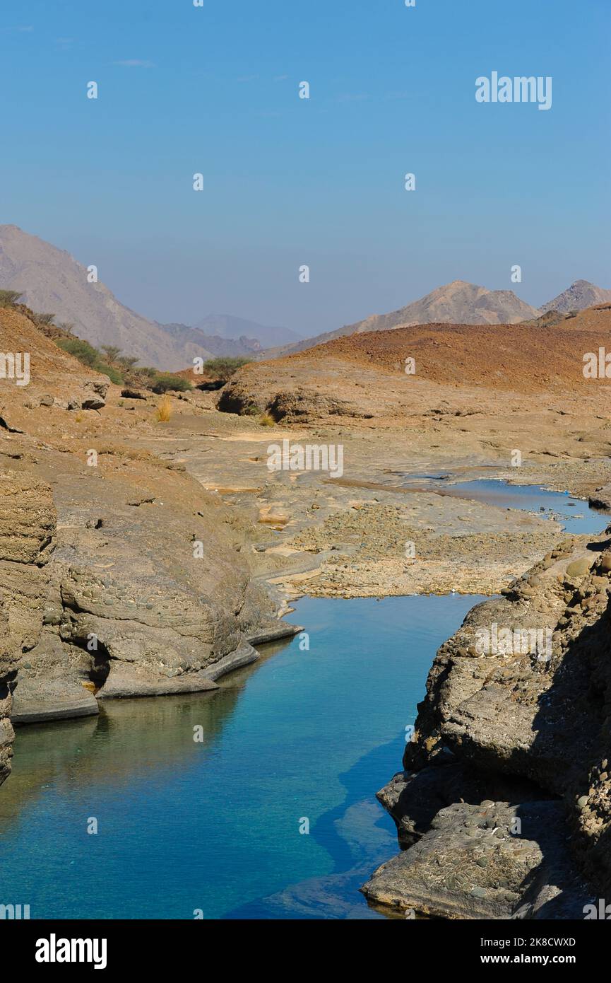 Fresh, clear rock pool in Hatta, an inland exclave of Dubai, UAE ...