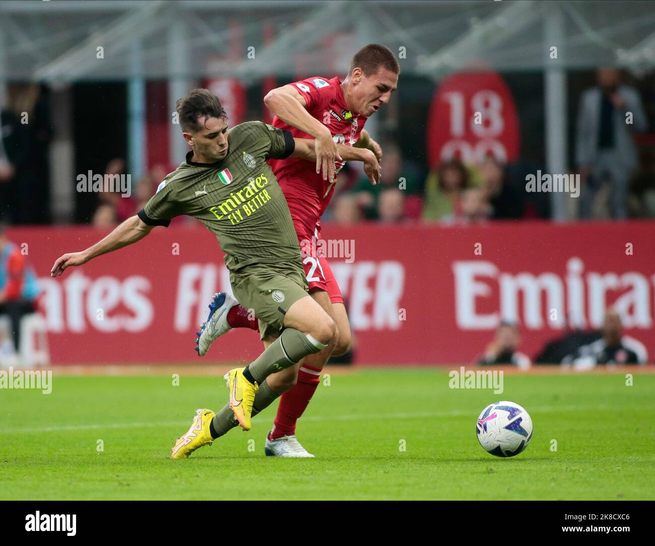 Brahim Diaz of Ac Milan going to score a goal during the Italian Serie ...