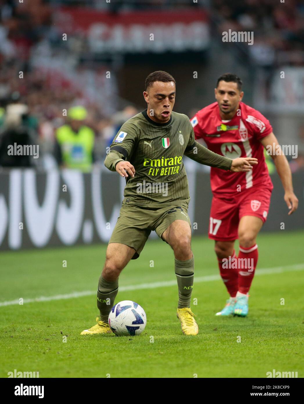 Sergino Dest of Ac Milan during the Italian Serie A, football match ...