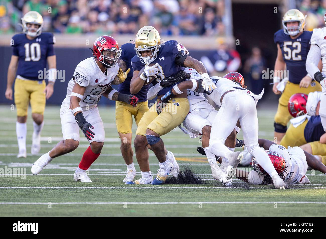 October 22, 2022: Notre Dame running back Logan Diggs (3) runs with the ...