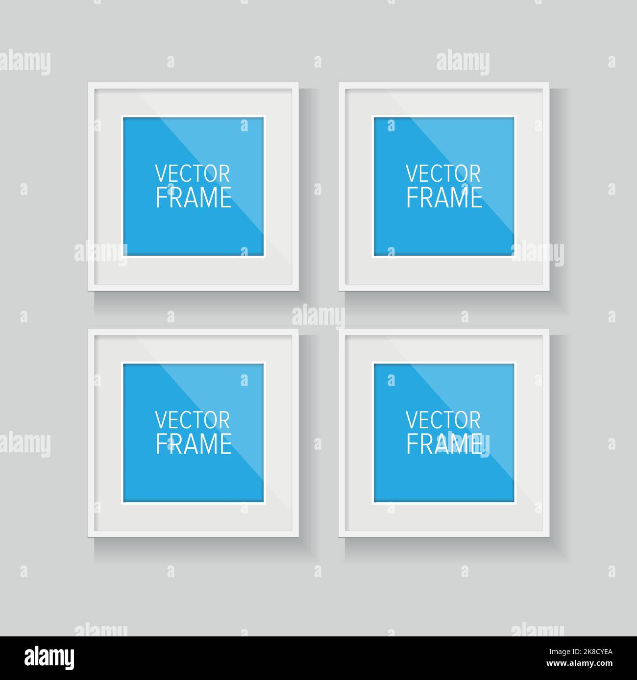 Realistic vector frame white and blue Stock Vector Image & Art - Alamy