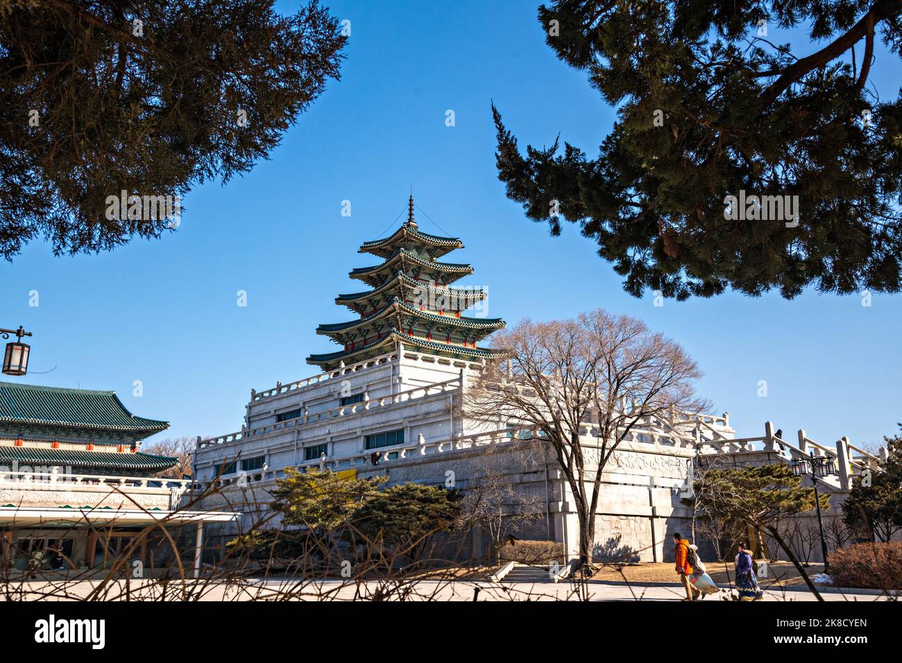 The pagoda at the National Folk Museum of Korea inside the ...