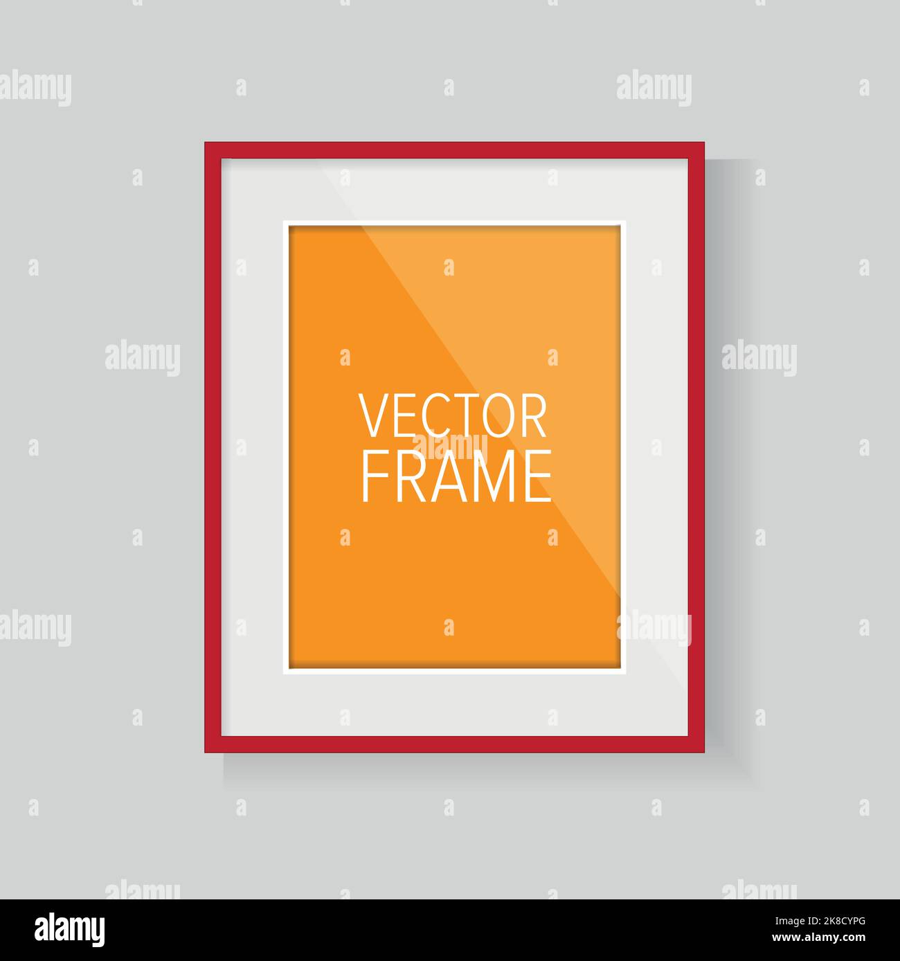 Realistic vector frame red Stock Vector Image & Art - Alamy