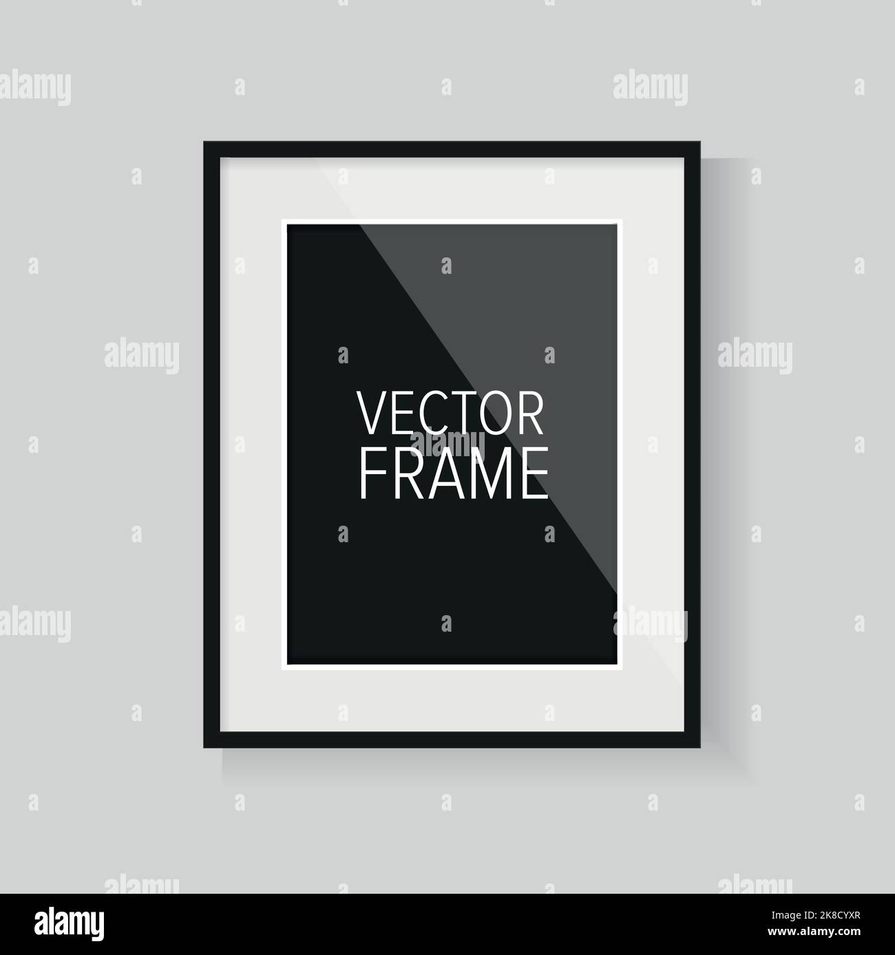 Realistic vector frame black Stock Vector Image & Art - Alamy