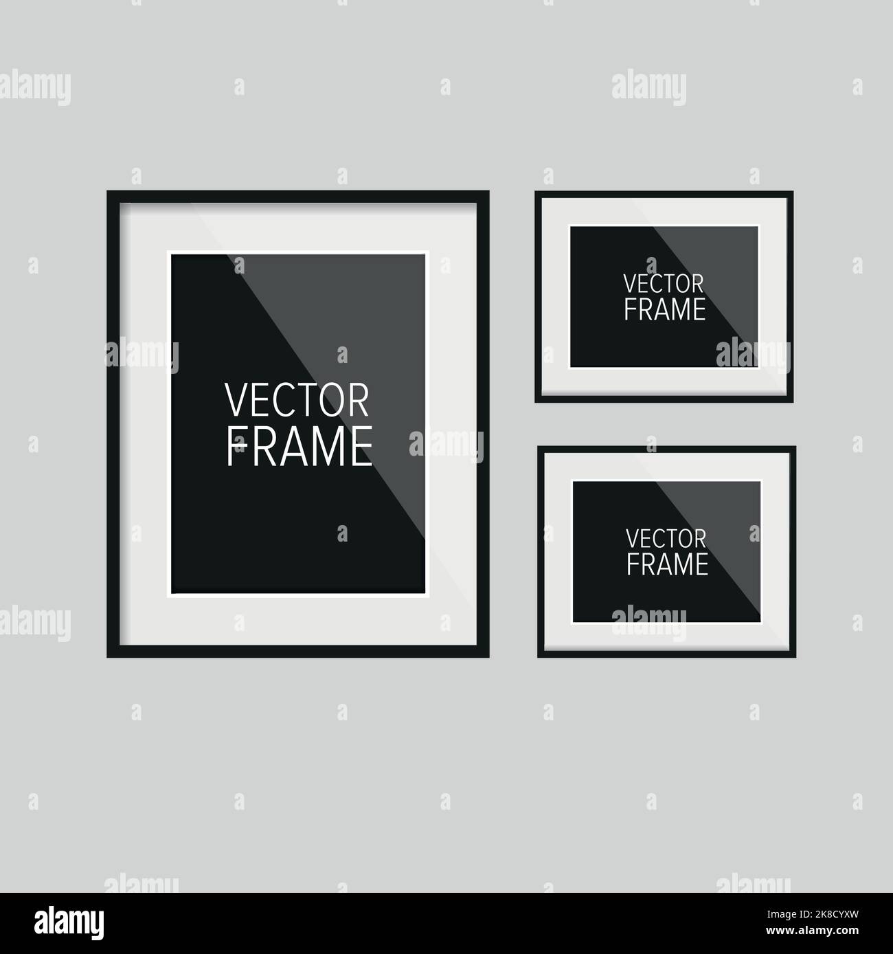 Realistic vector frame black Stock Vector Image & Art - Alamy