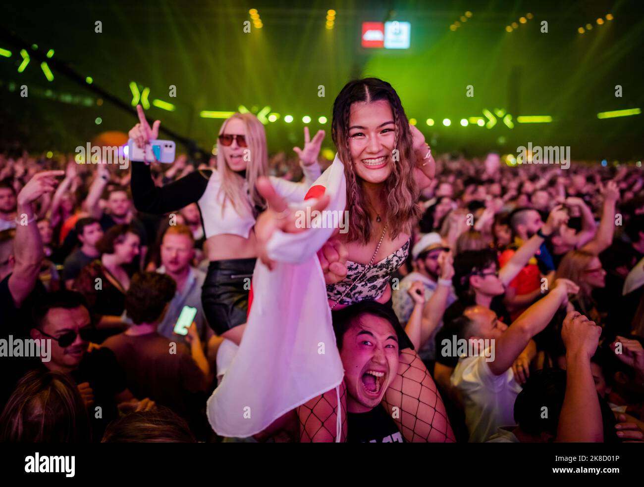 2022-10-22 23:47:51 AMSTERDAM - Visitors during Amsterdam Music Festival, which takes place in ...