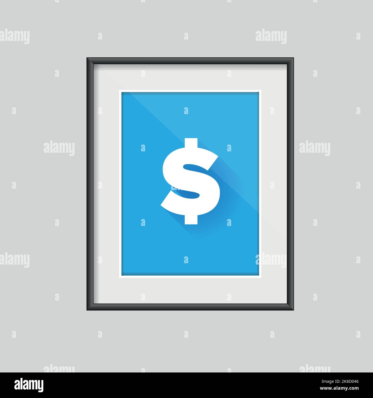 Money icon - dollar sign in frame Stock Vector Image & Art - Alamy