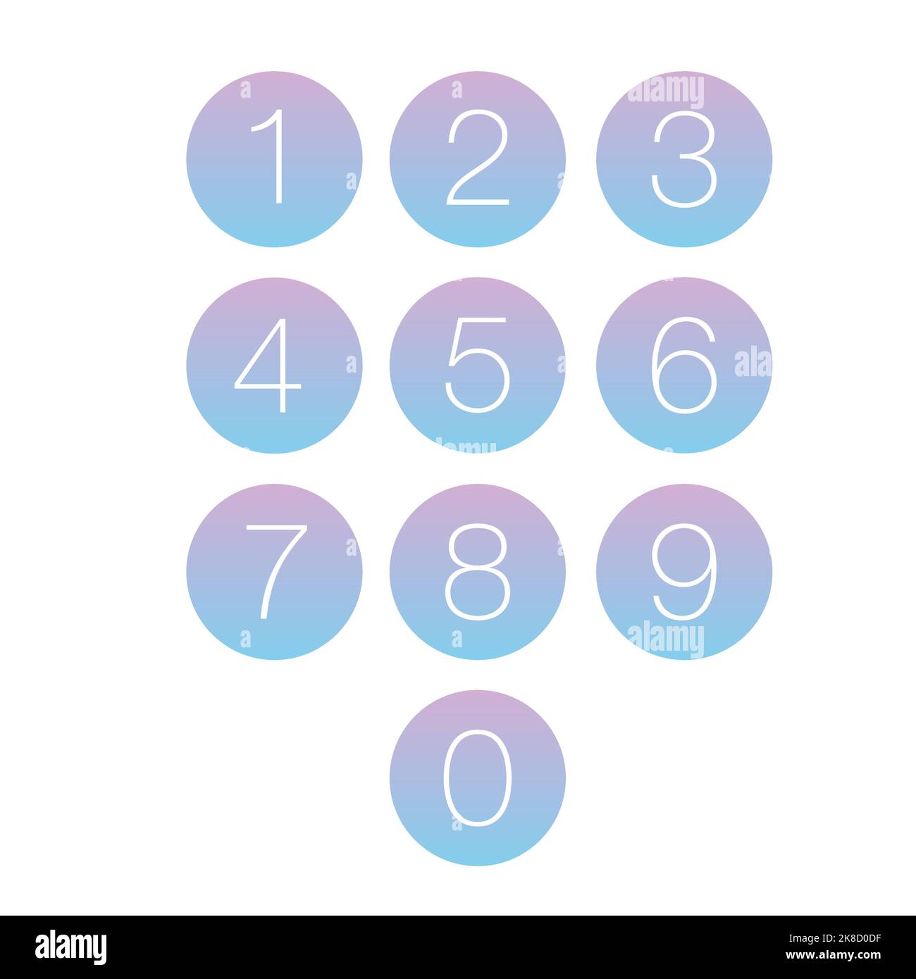 Colorful number set Stock Vector Image & Art - Alamy