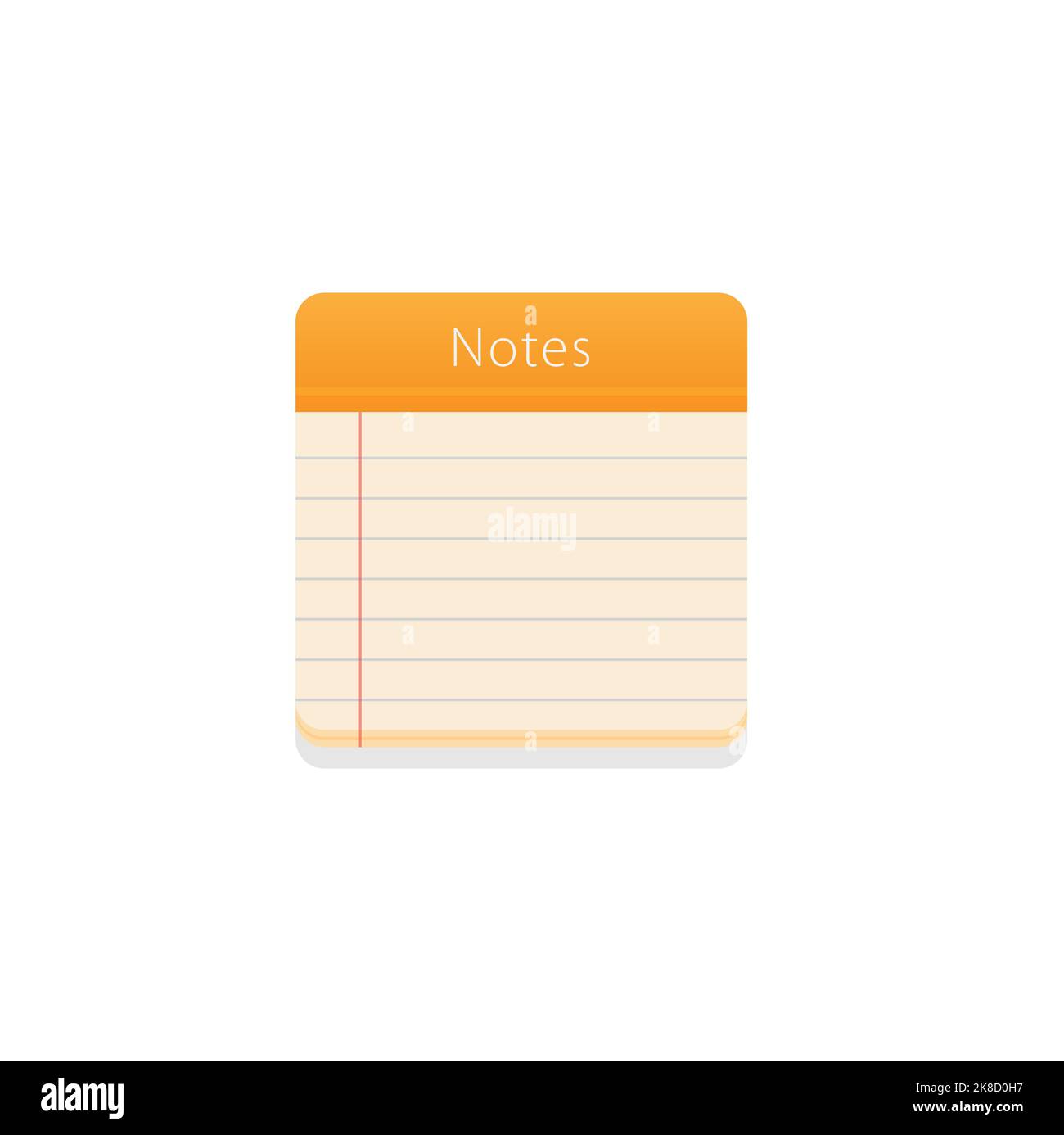 Yellow writing pad paper Stock Vector Images - Alamy