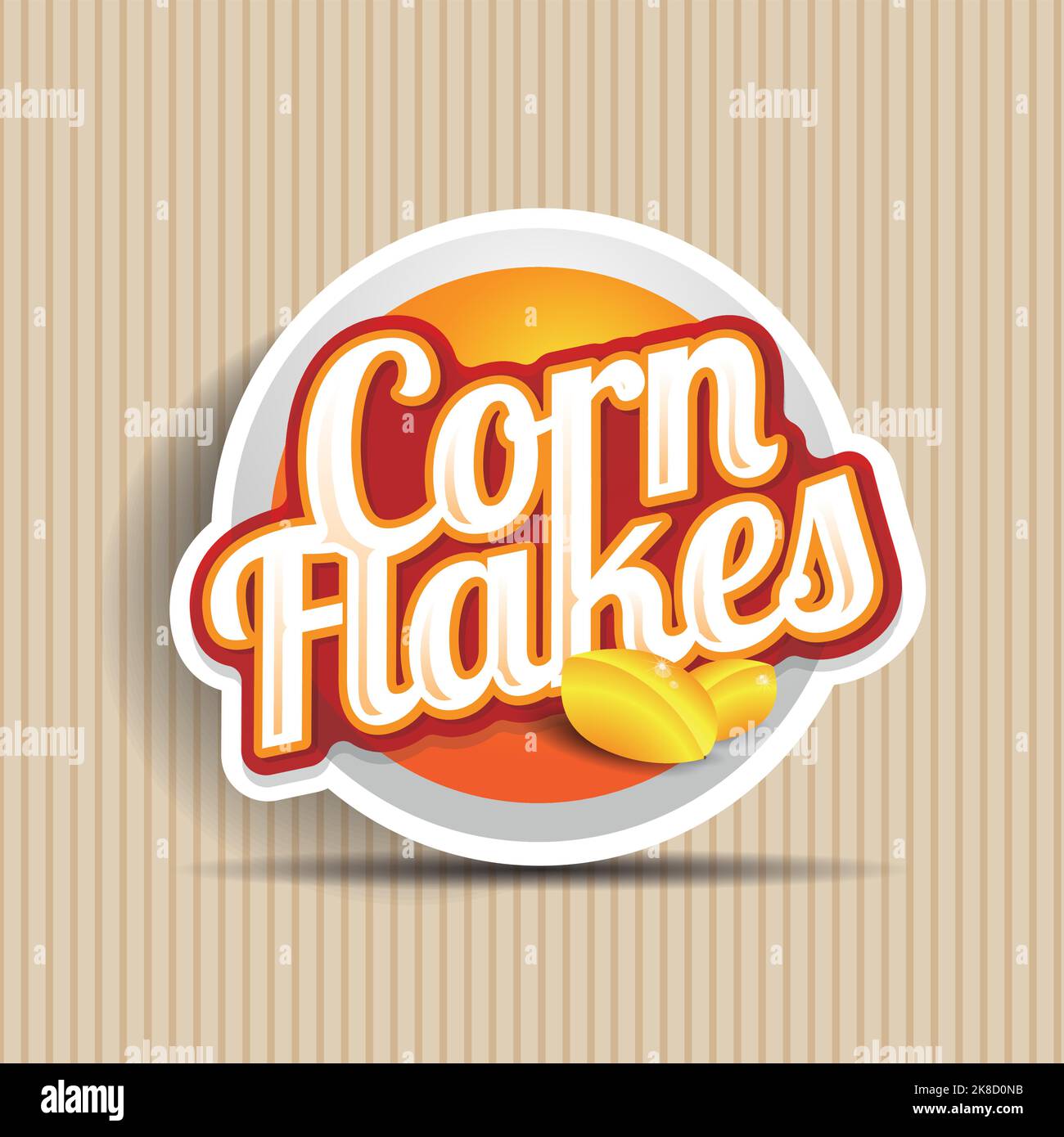 Corn flakes vector label Stock Vector Image & Art - Alamy