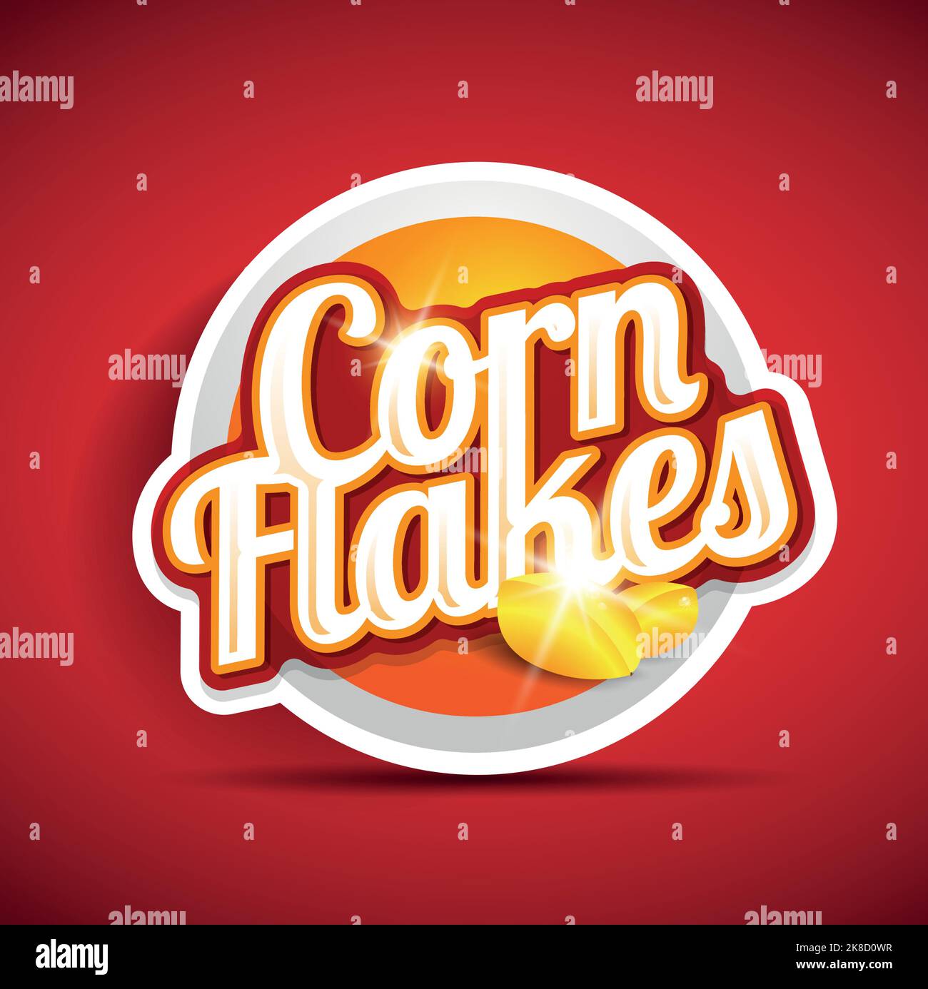 Corn flakes vector label Stock Vector Image & Art - Alamy