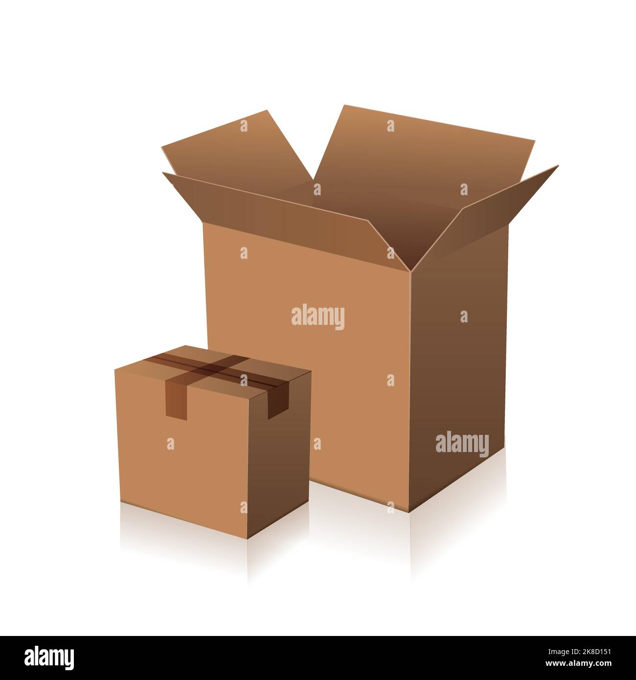 Paper brown box packaging vector Stock Vector Image & Art - Alamy