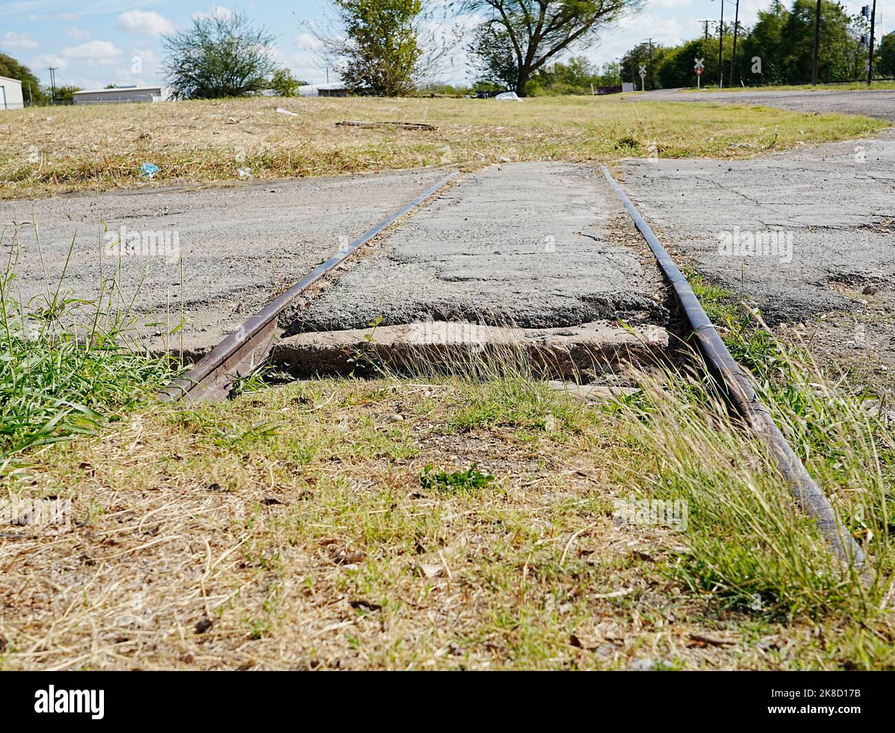 Taylor, Texas - Abandoned railroad track siding overgrown and neglected ...