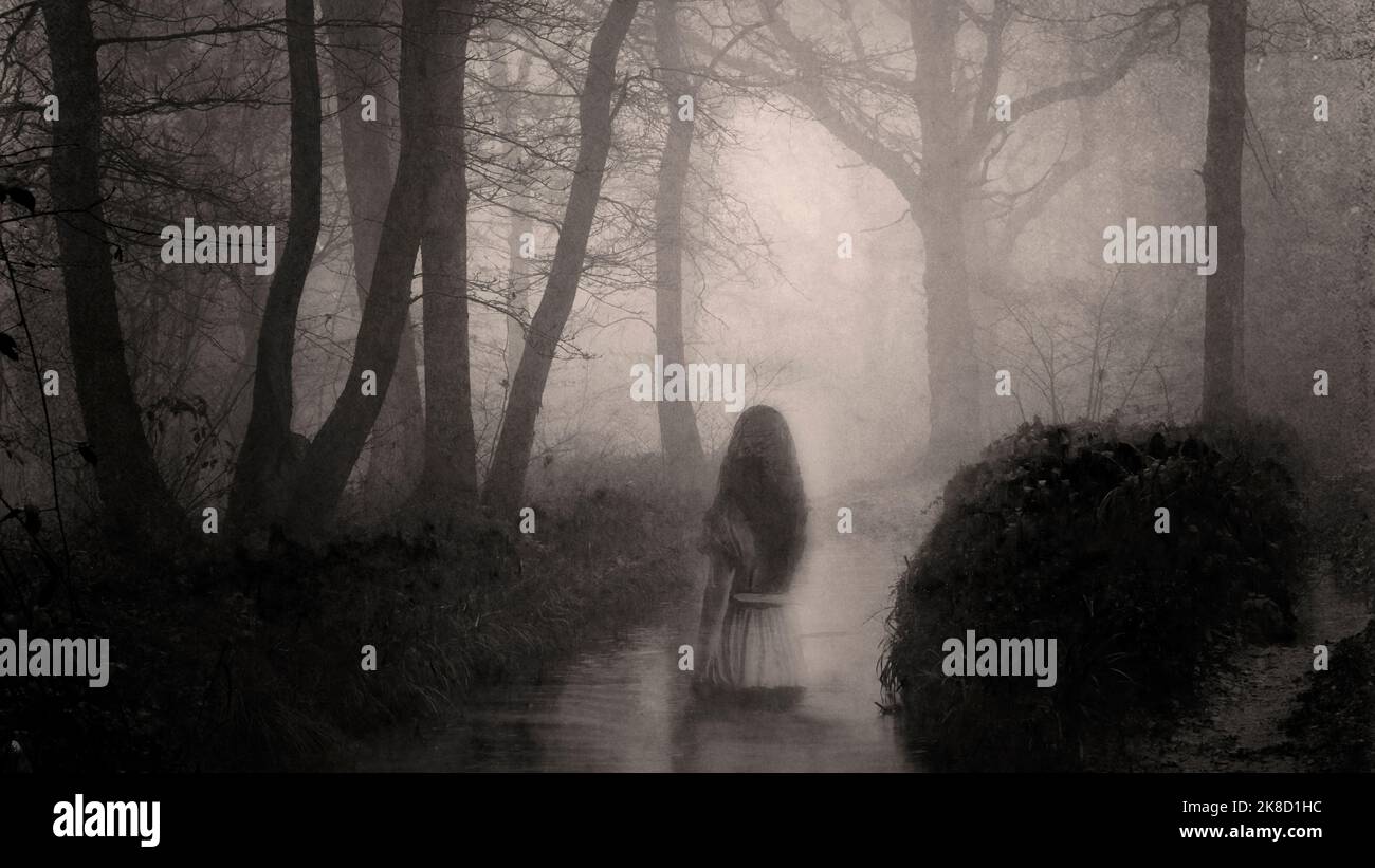 Ghost woman fog hi-res stock photography and images - Alamy