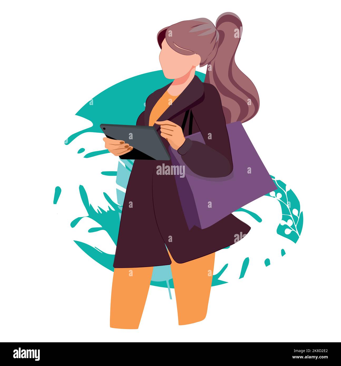 Shopping, sales, fashion, purchase concept. Woman cartoon characters ...