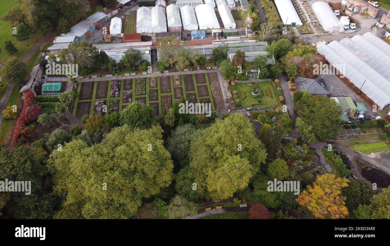 Aerial Archive photo of Swansea Botanical Gardens Singleton park Stock ...