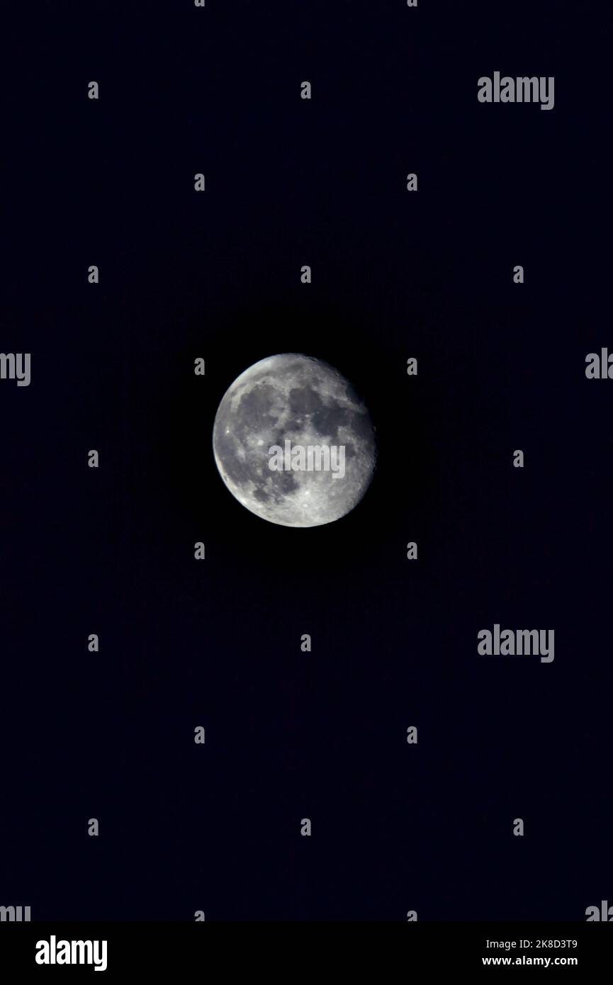Moon on a dark sky at night Stock Photo - Alamy