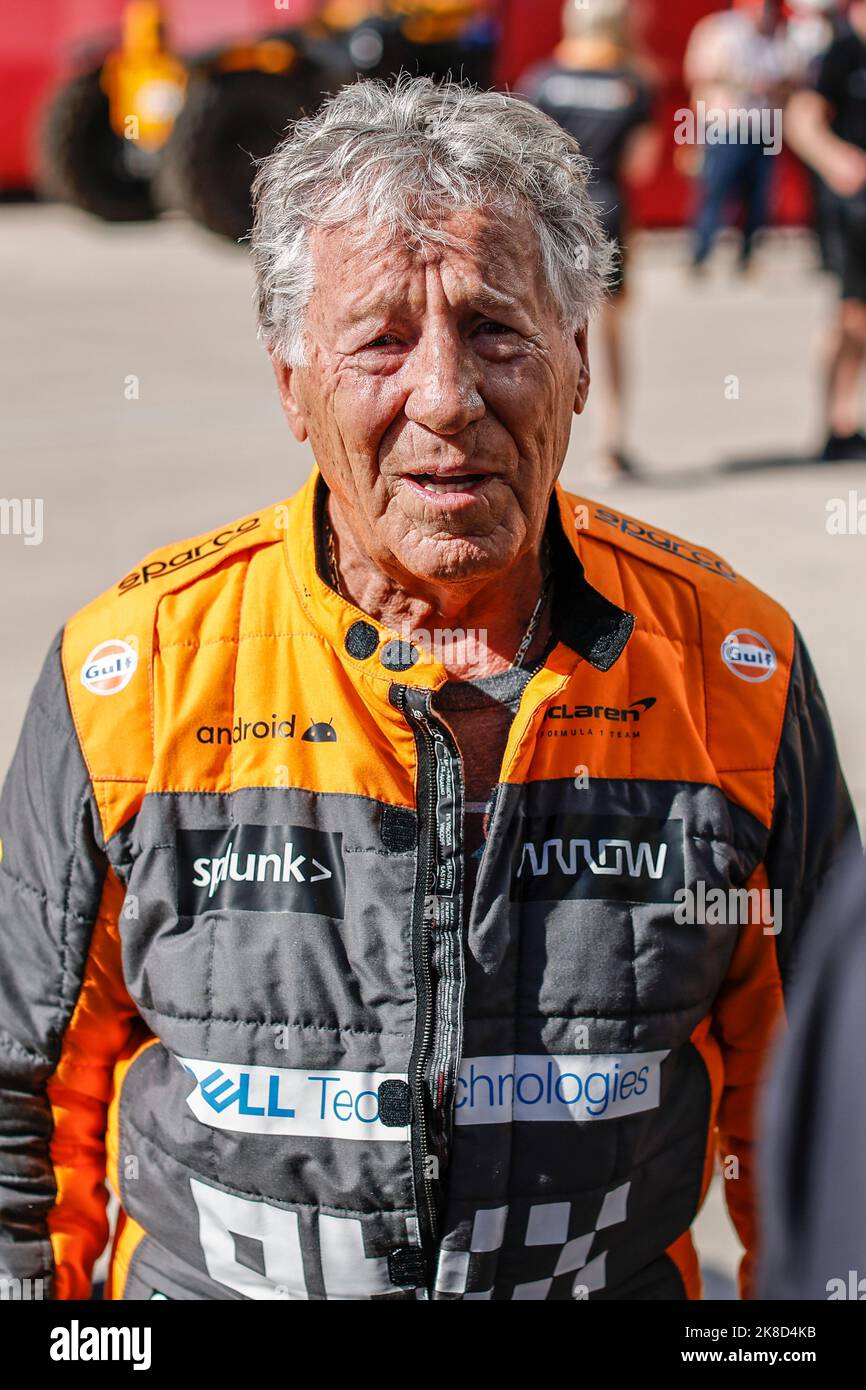 Austin, Texas, USA. 23rd Oct, 2022. Mario Andretti, portrait former F1 ...