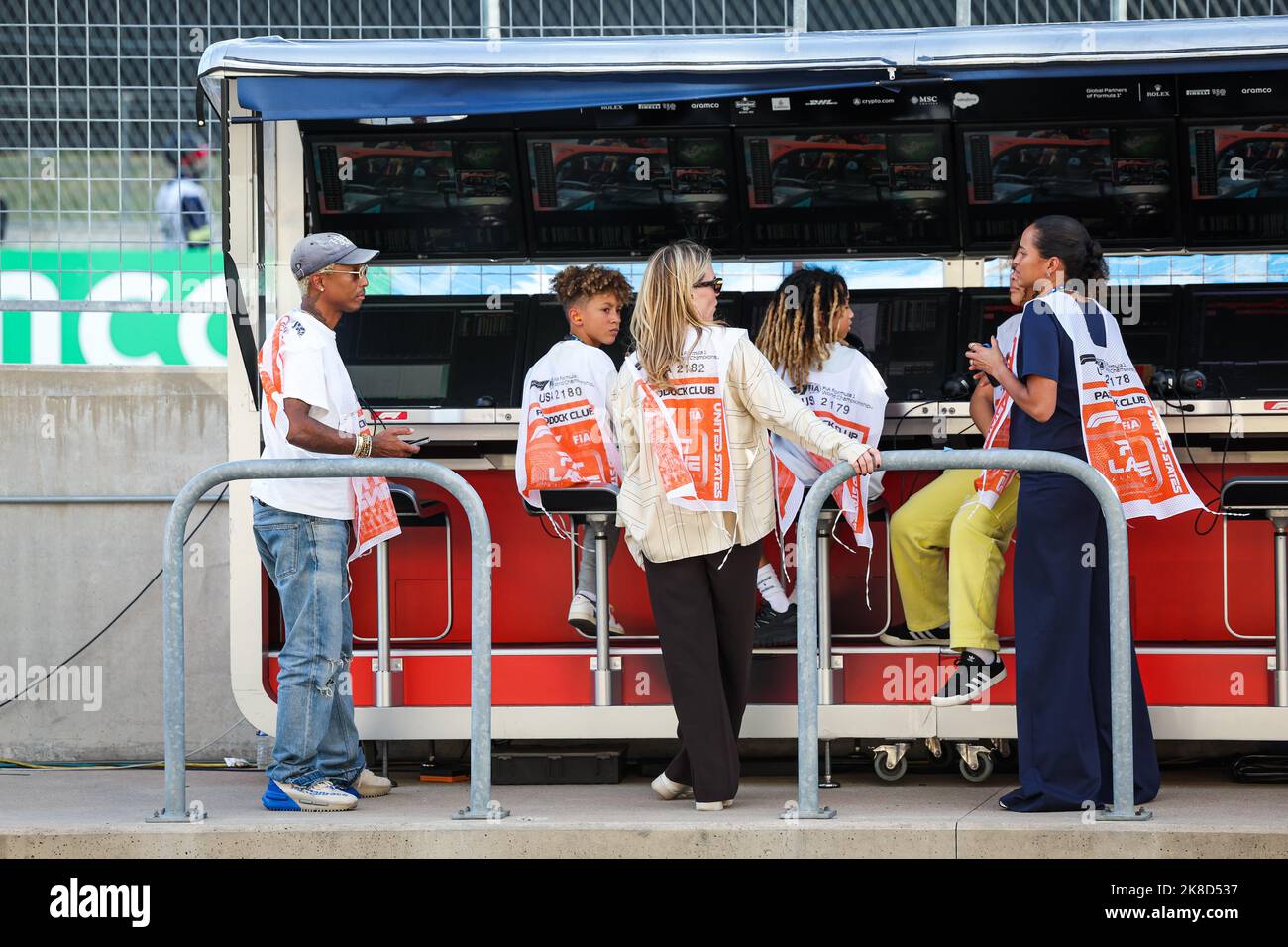 Austin, Texas, USA. 23rd Oct, 2022. Pharrell Williams in the Pitlane ...