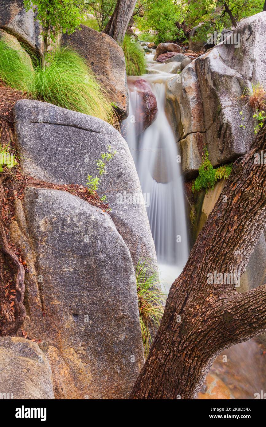Madera Falls forms an elegant fan like shape when the water levels are ...