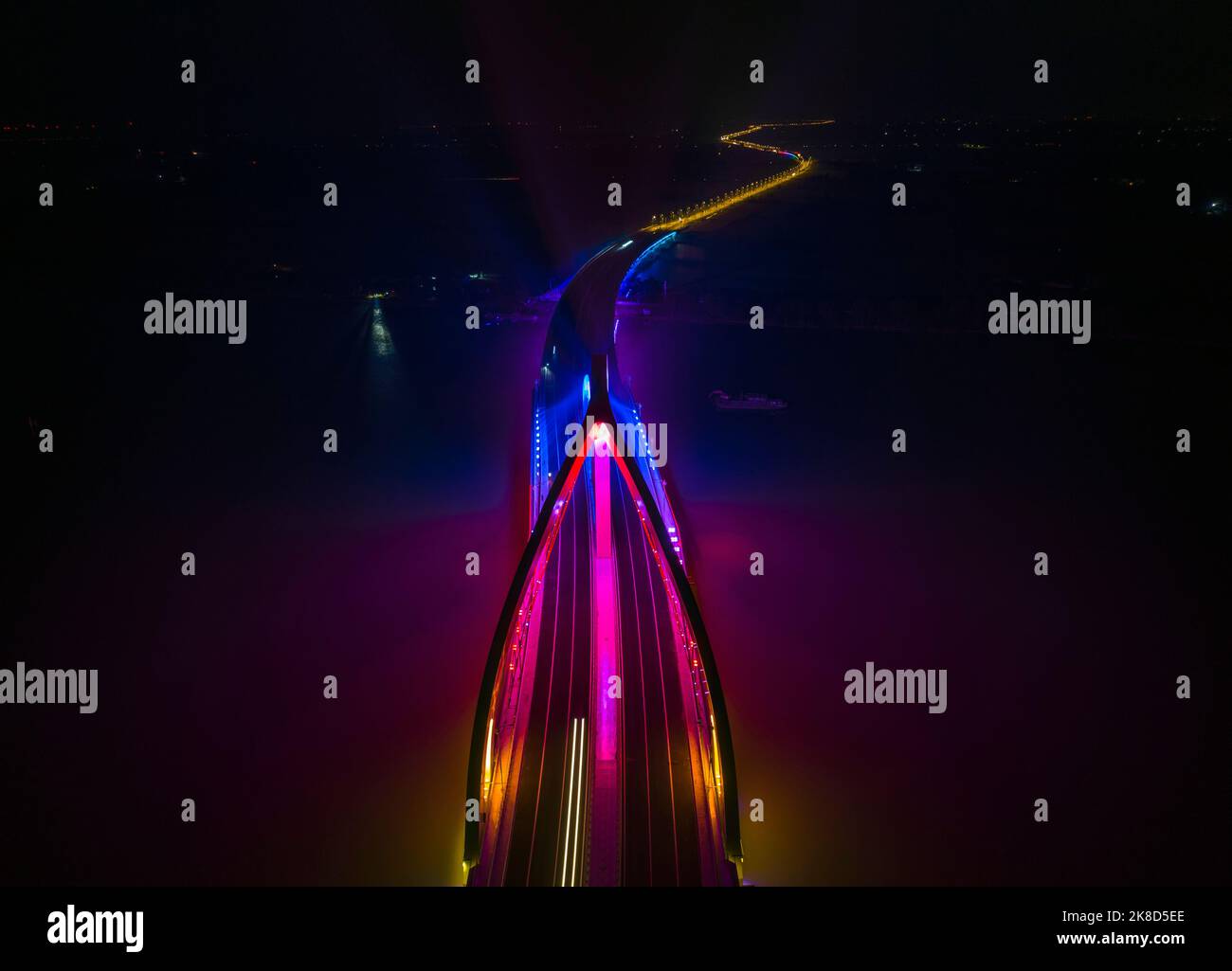 HUAI'AN, CHINA - OCTOBER 22, 2022 - An aerial photo shows the Baima ...