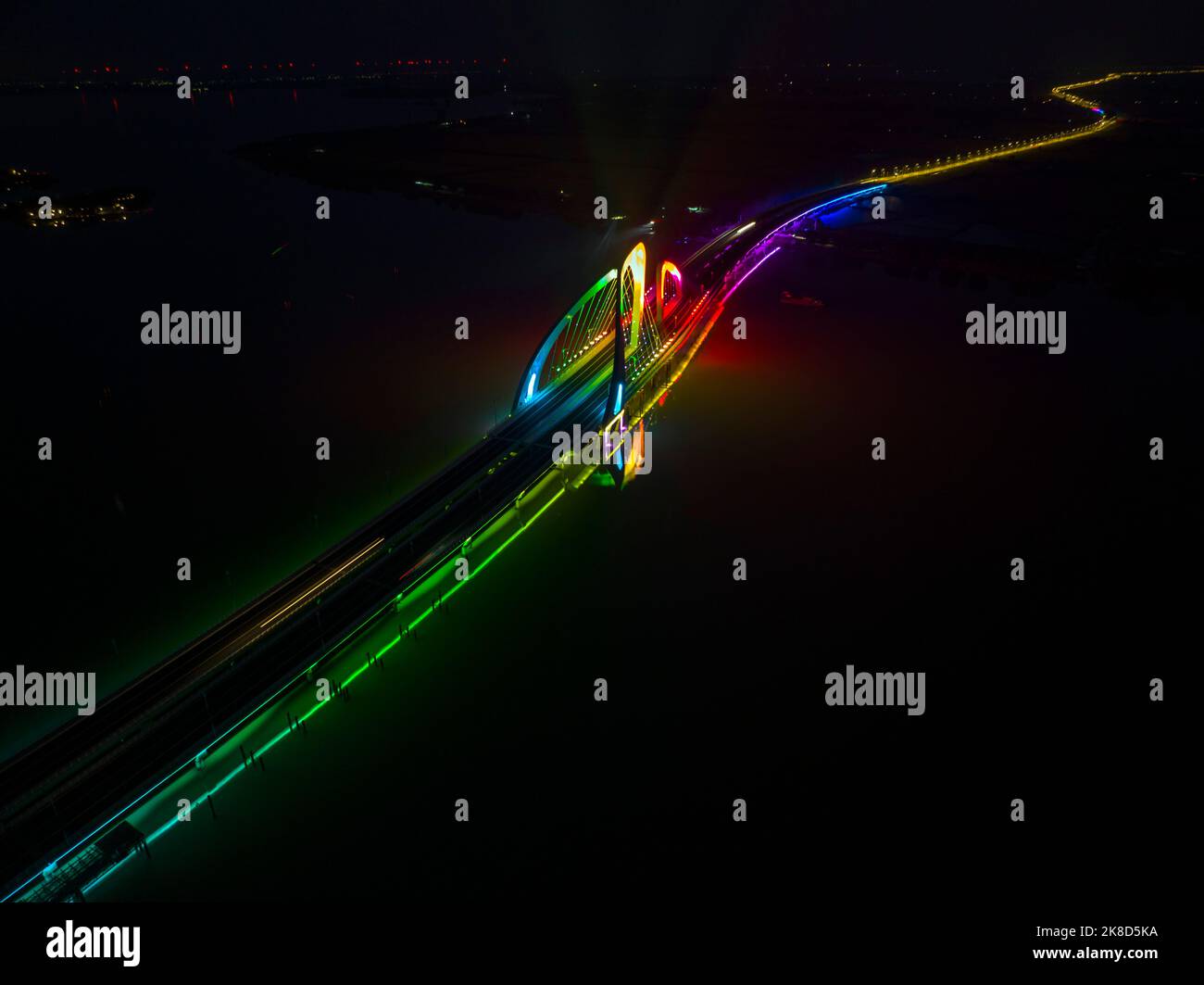 HUAI'AN, CHINA - OCTOBER 22, 2022 - An aerial photo shows the Baima ...