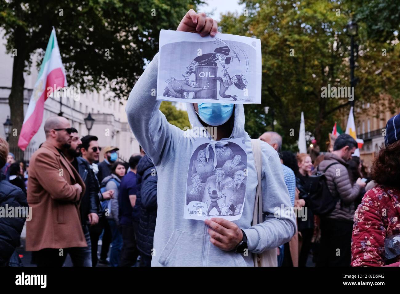 London, UK, 22nd October, 2022. Pro-Iran freedom protests continue ...
