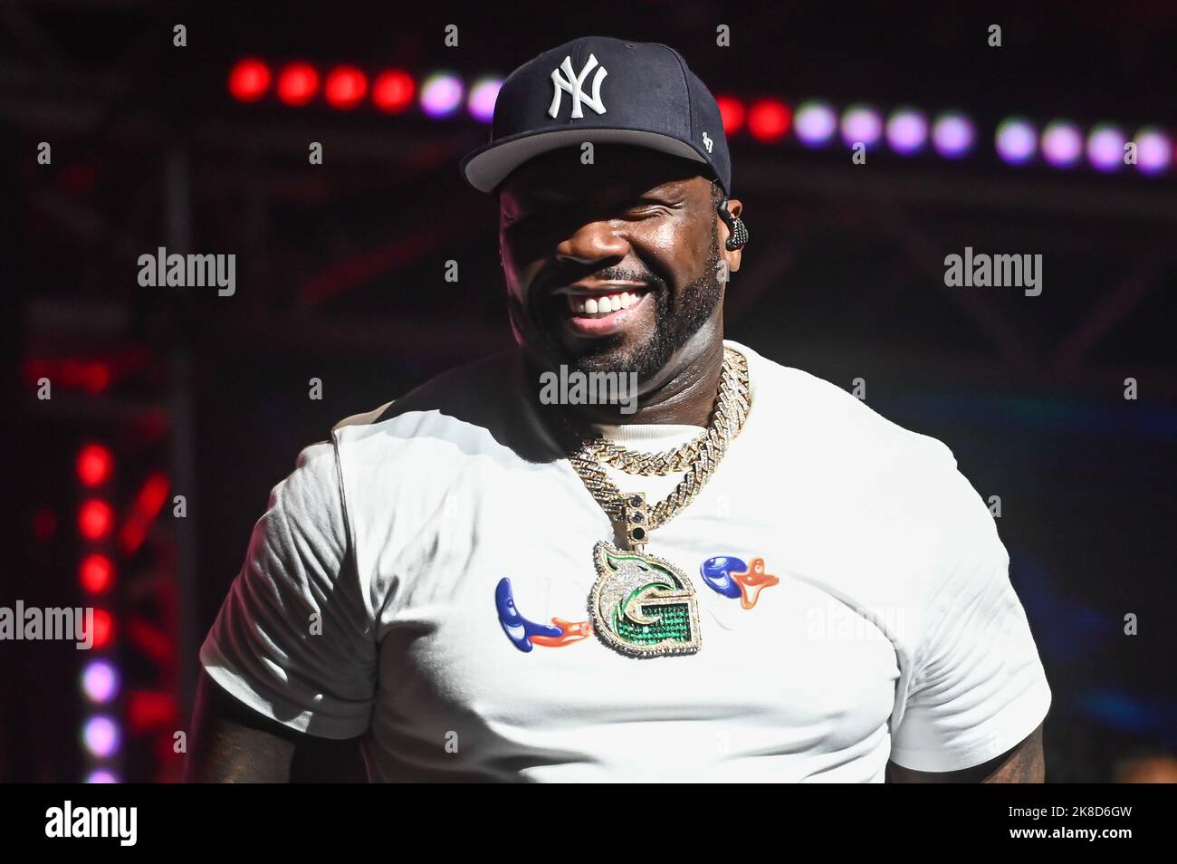 Milan, Italy - October 22, 2022: 50 Cent performs live at Mediolanum ...