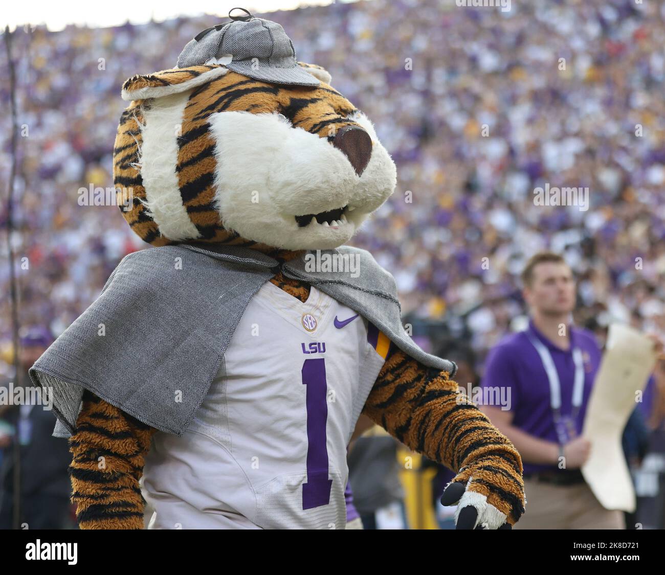 LSU Tigers mascot Mike the Tiger sports a Sherlock Holmes outfit while ...