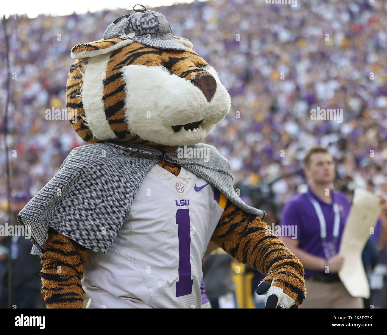 Baton Rouge, USA. 22nd Oct, 2022. LSU Tigers mascot Mike the Tiger ...