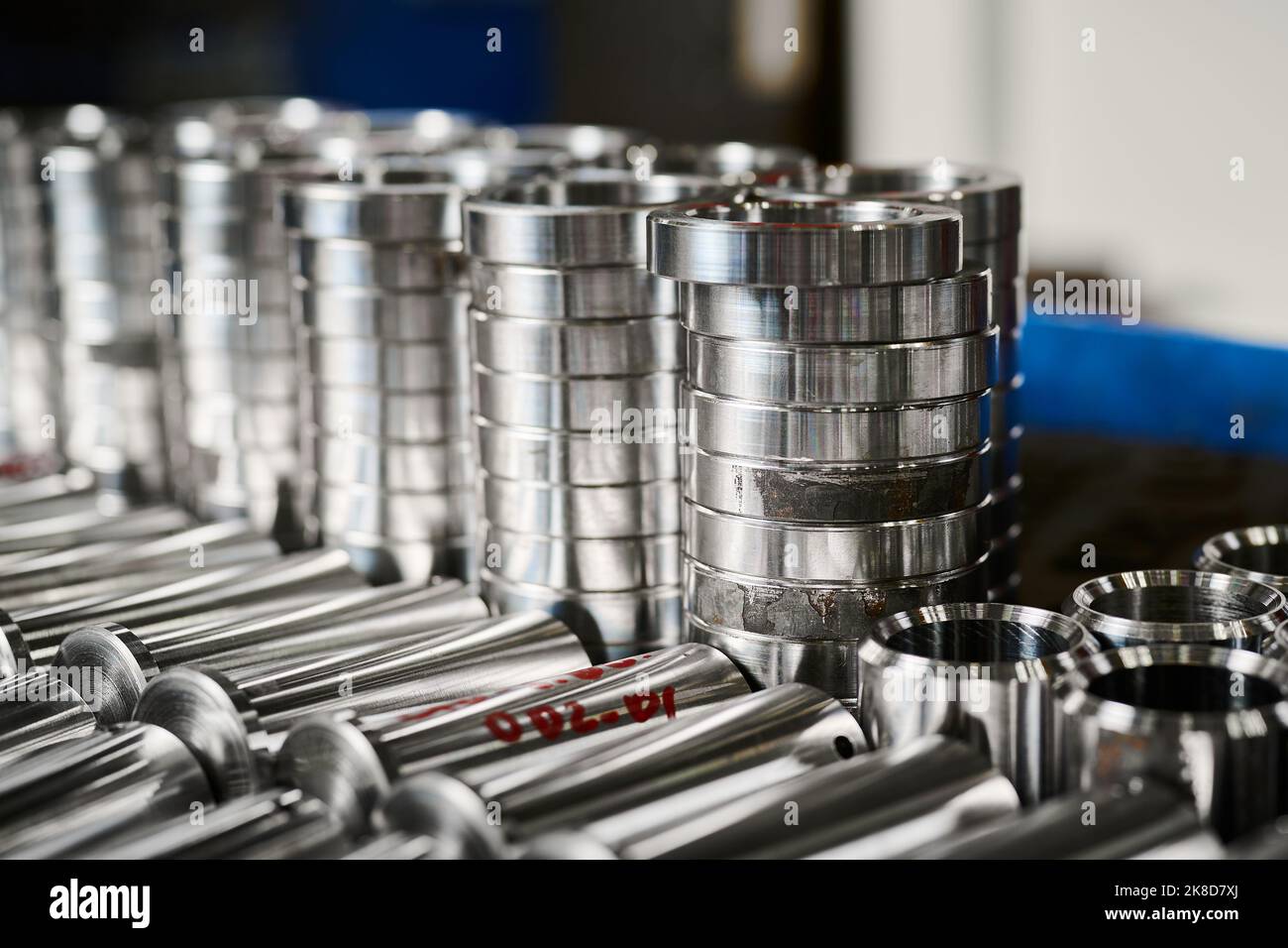 Crank pins and rings made with automatic machine tools Stock Photo - Alamy