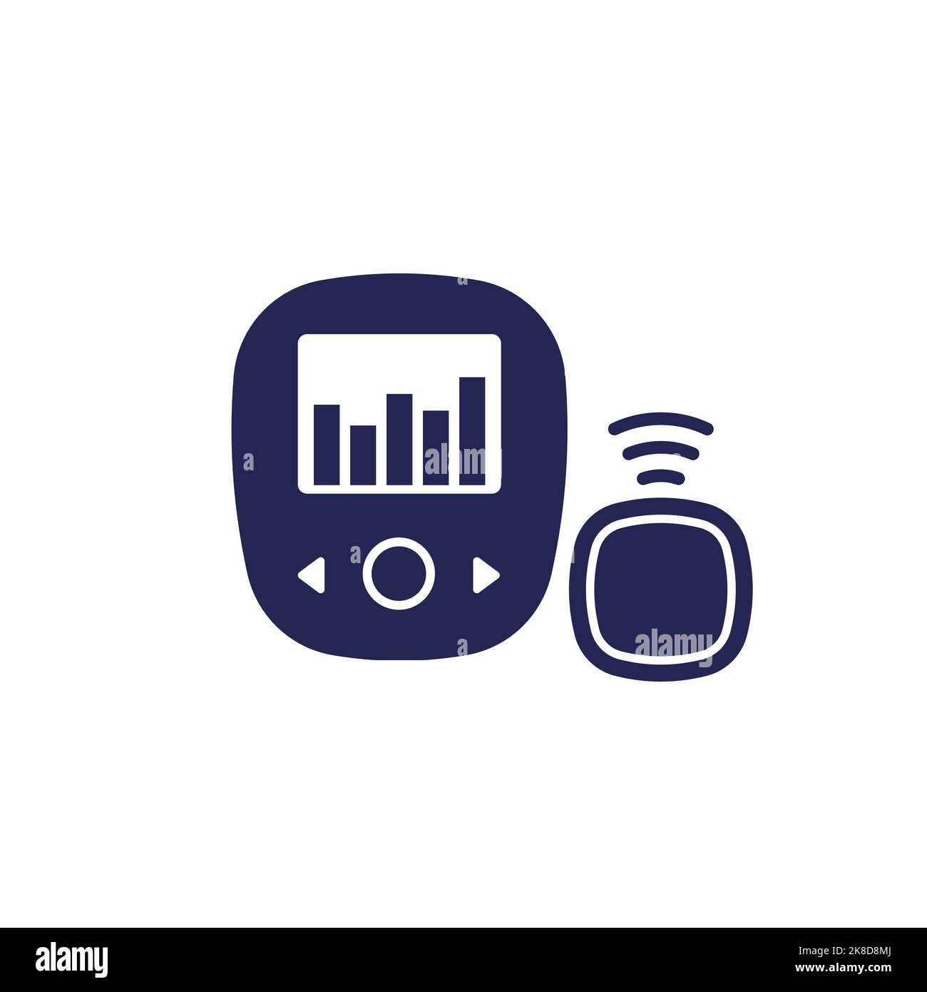 continuous glucose monitor icon on white, vector Stock Vector Image ...