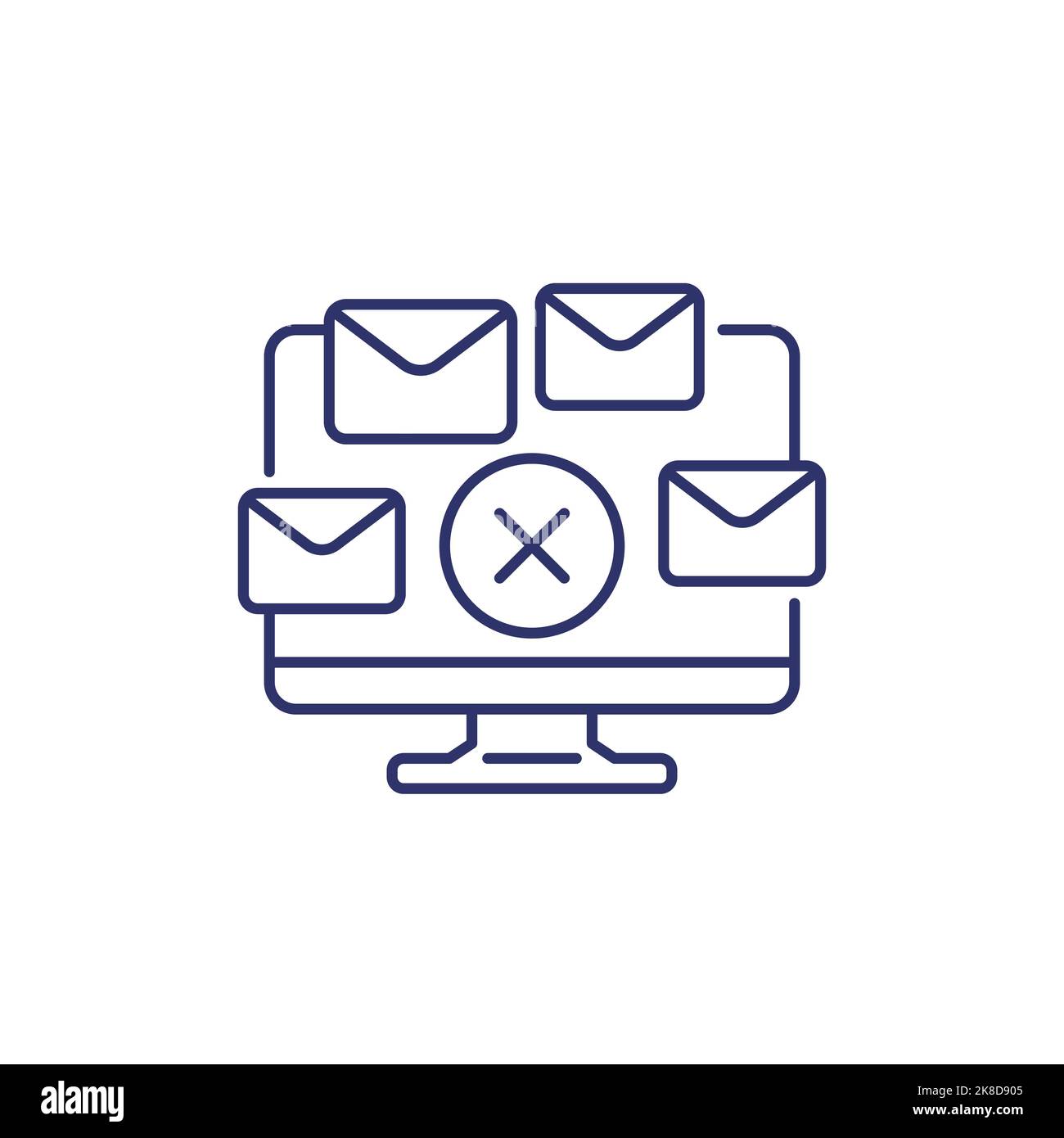 Delete Mail Messages Or Emails Line Icon Stock Vector Image Art Alamy delete-mail-messages-or-emails-line-icon-stock-vector-image-art-alamy
