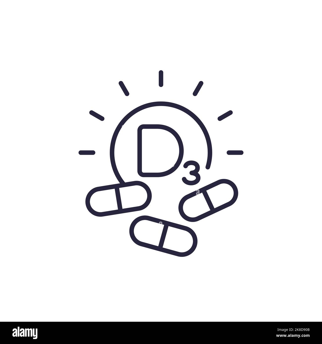 Vitamin d sun capsule Stock Vector Images - Alamy