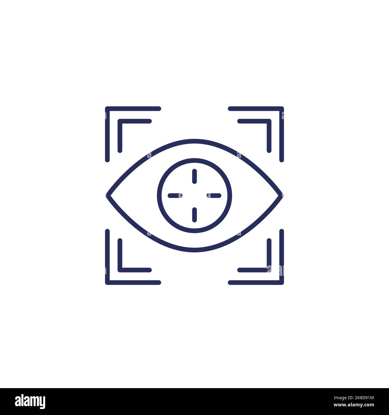 eye tracking line icon on white Stock Vector Image & Art - Alamy