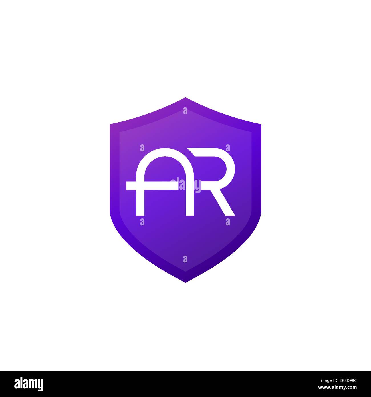 AR monogram, letters vector logo with a shield Stock Vector Image & Art ...