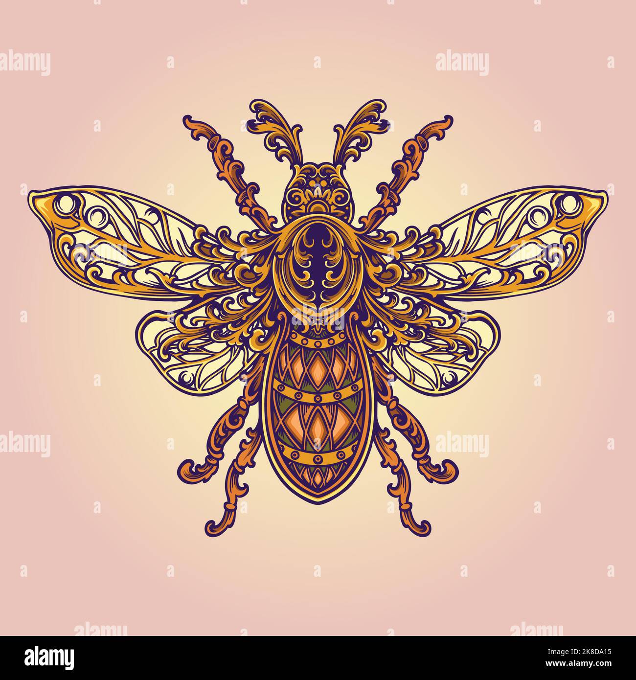 Luxurious bee logo hi-res stock photography and images - Alamy