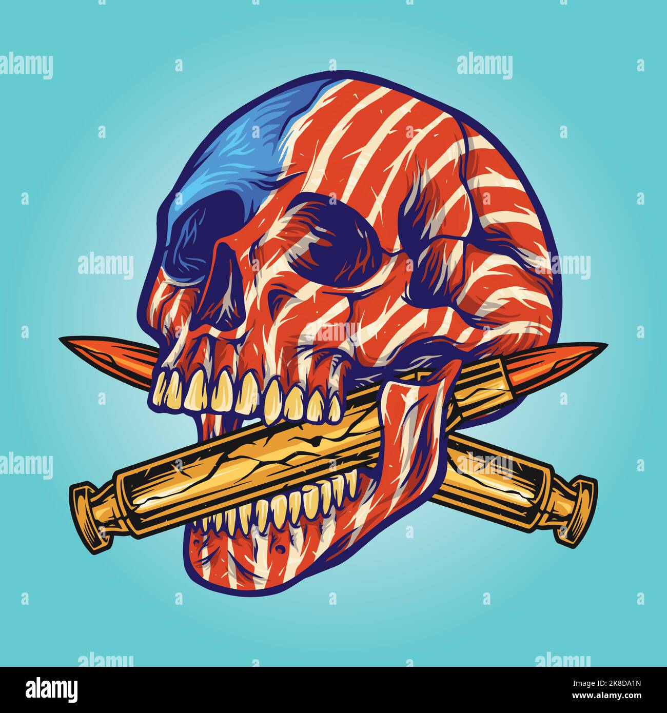 Bullets and american flag Stock Vector Images - Alamy