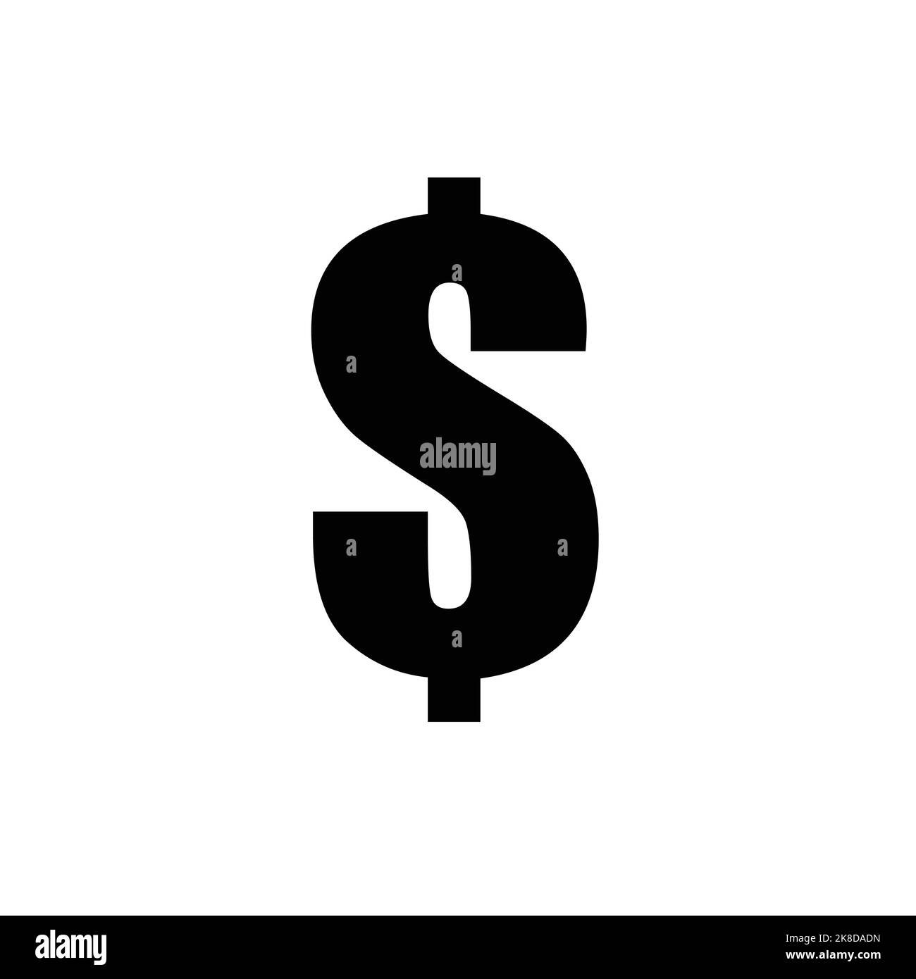 Dollar sign, icon, logo vector illustration on white isolated ...