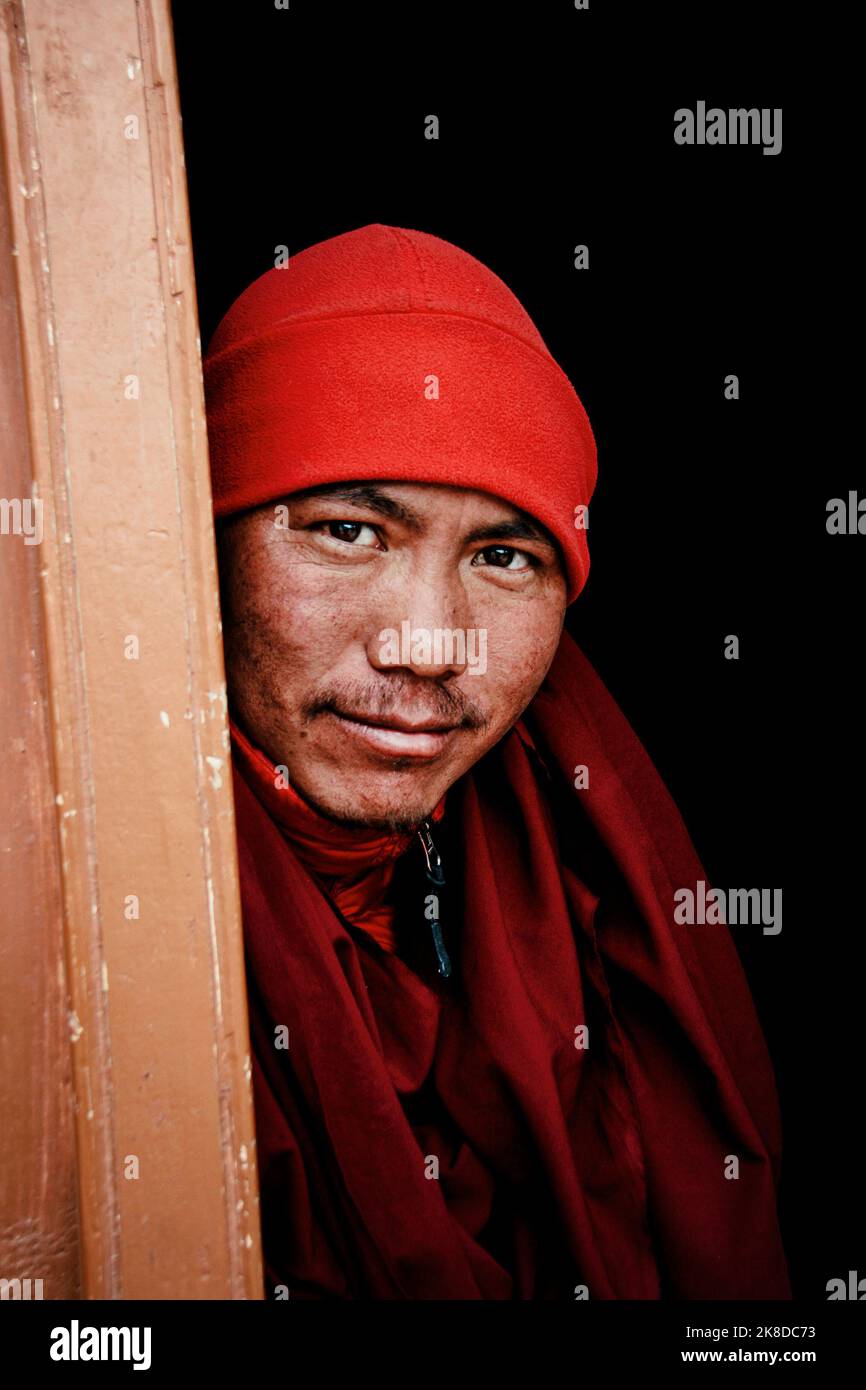 Ladakh, Leh, India - July 1, 2022 : portrait of young tibetan lama ...
