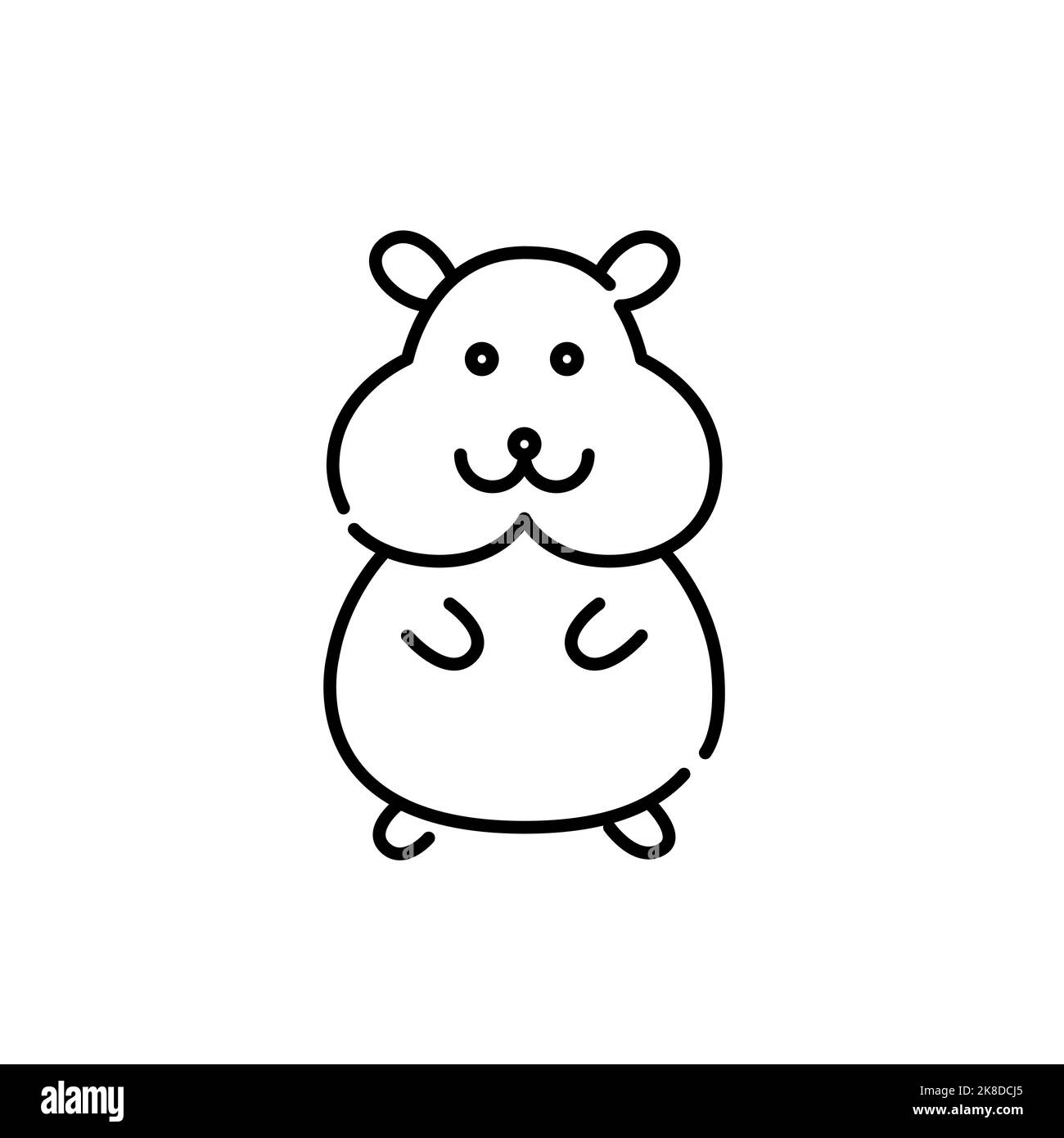 Hamster Clipart Black And White