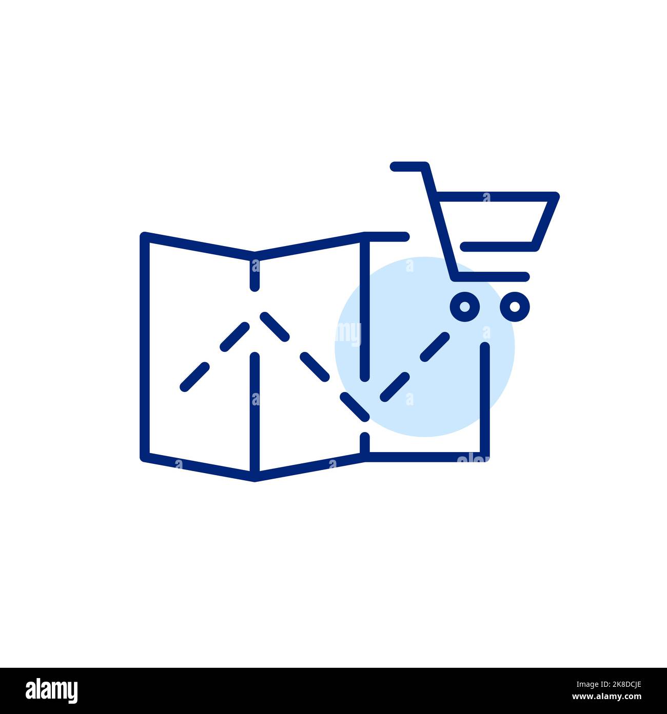 Tracking online store delivery. Pixel perfect, editable stroke line ...
