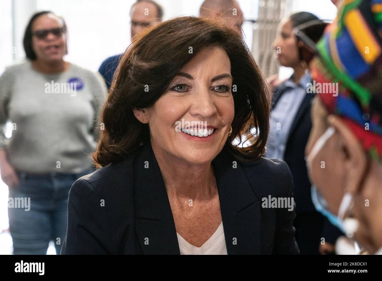 Governor Kathy Hochul with local officials and husband William Hochul ...