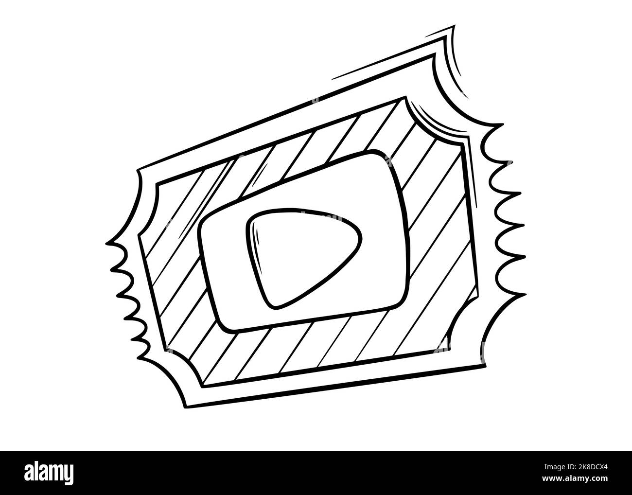 Cinema tickets sketch. Cinema tickets in doodle style. Vector ...