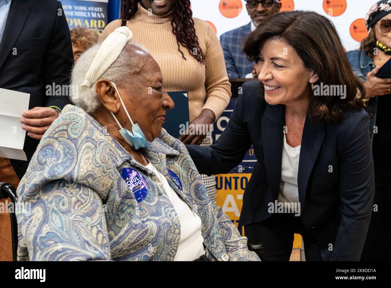 Governor Kathy Hochul with local officials and husband William Hochul ...