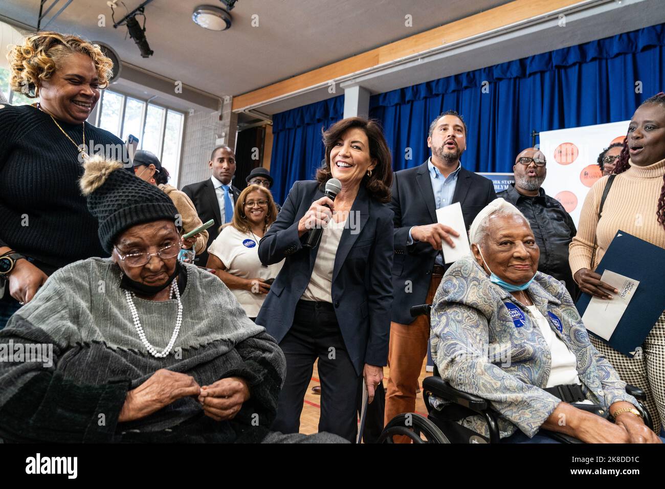Governor Kathy Hochul with local officials and husband William Hochul ...