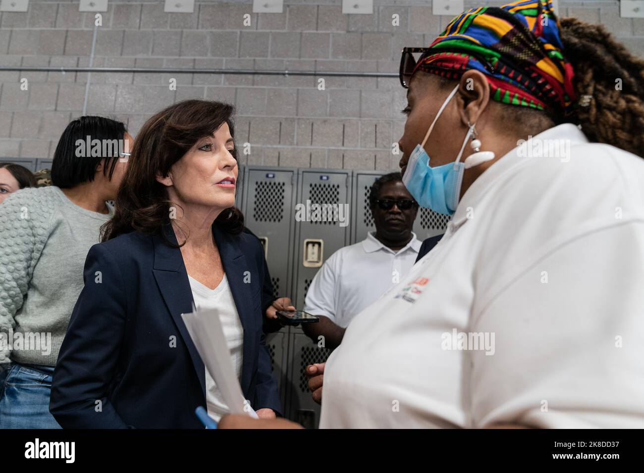 Governor Kathy Hochul with local officials and husband William Hochul ...