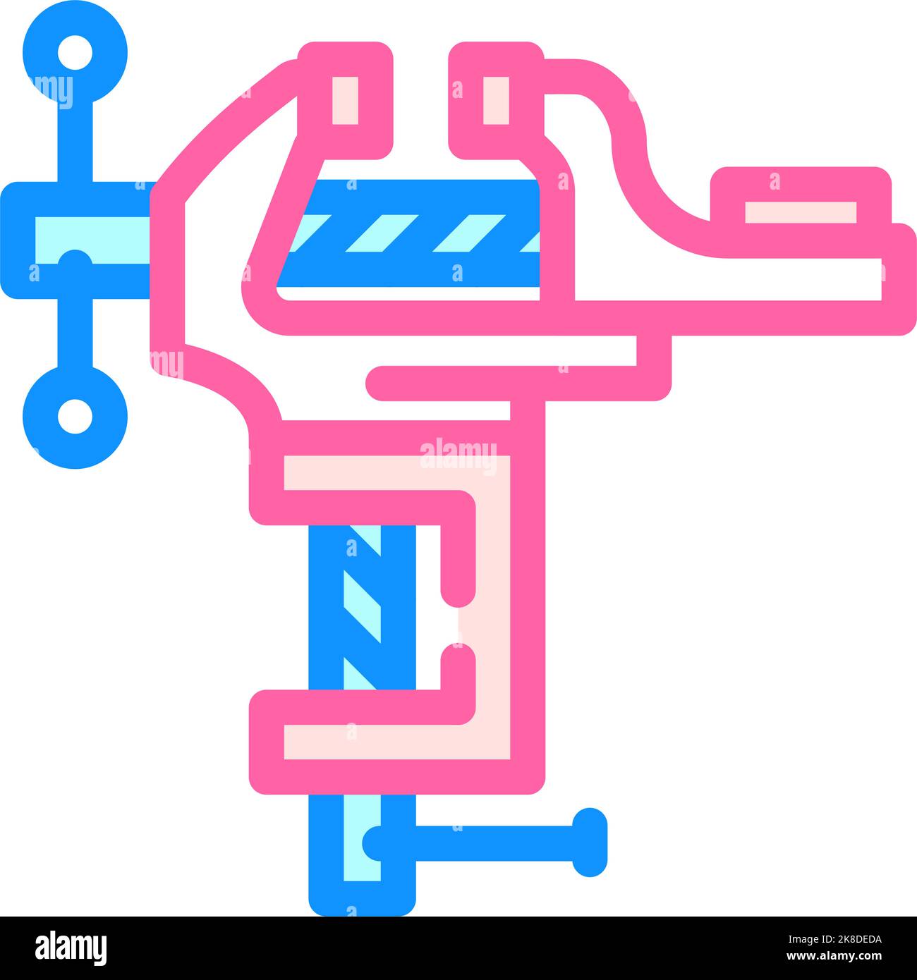 combination hand vice color icon vector illustration Stock Vector Image ...